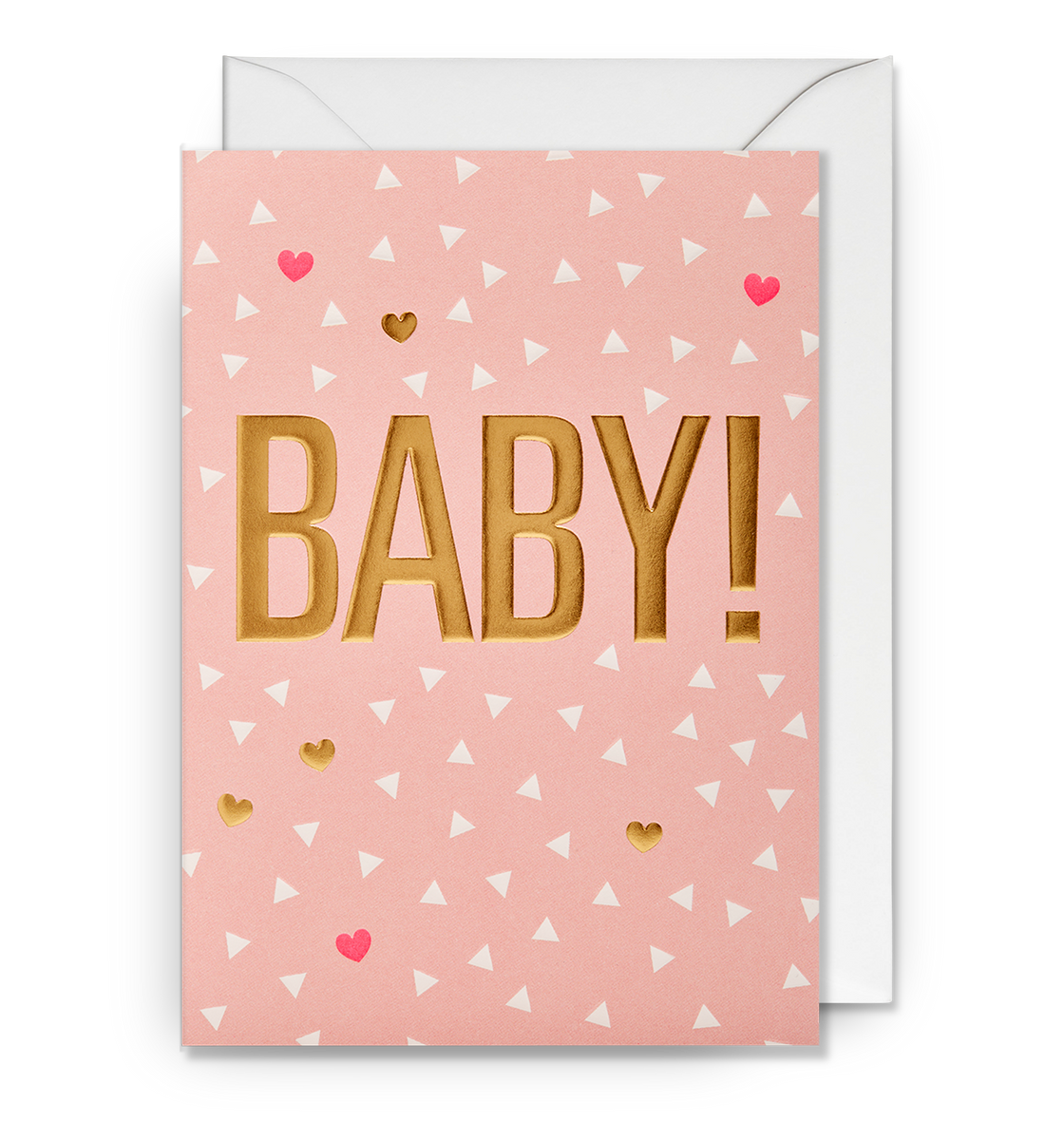 Pink Confetti New Baby Card