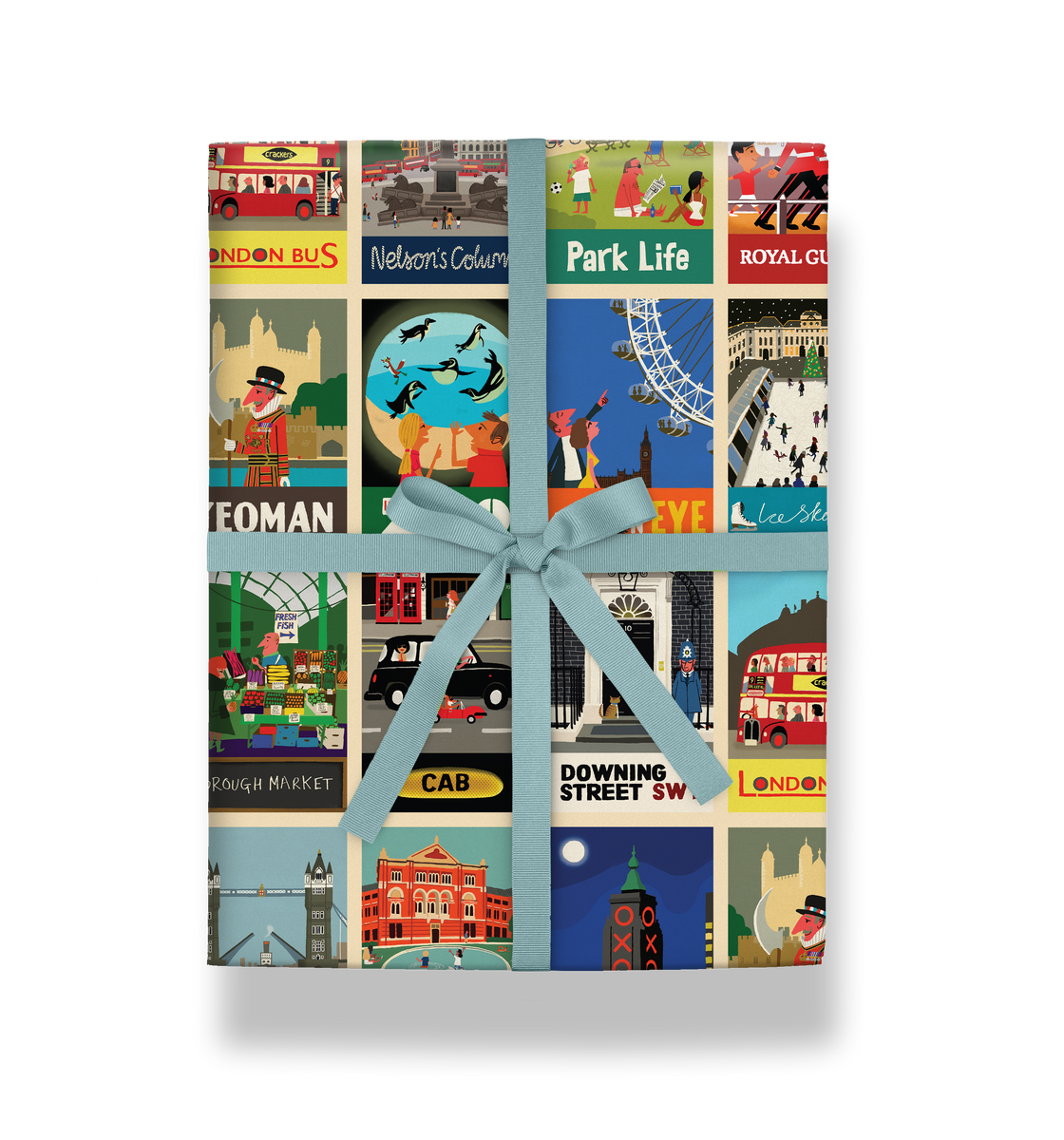 London Landmarks Postcard Gift Wrap