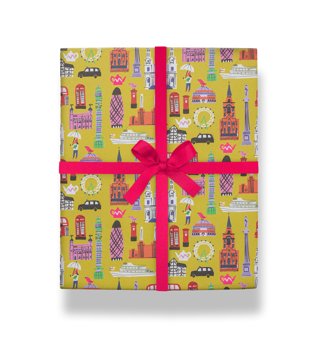 London Landmarks Colourful Illustrated Gift Wrap