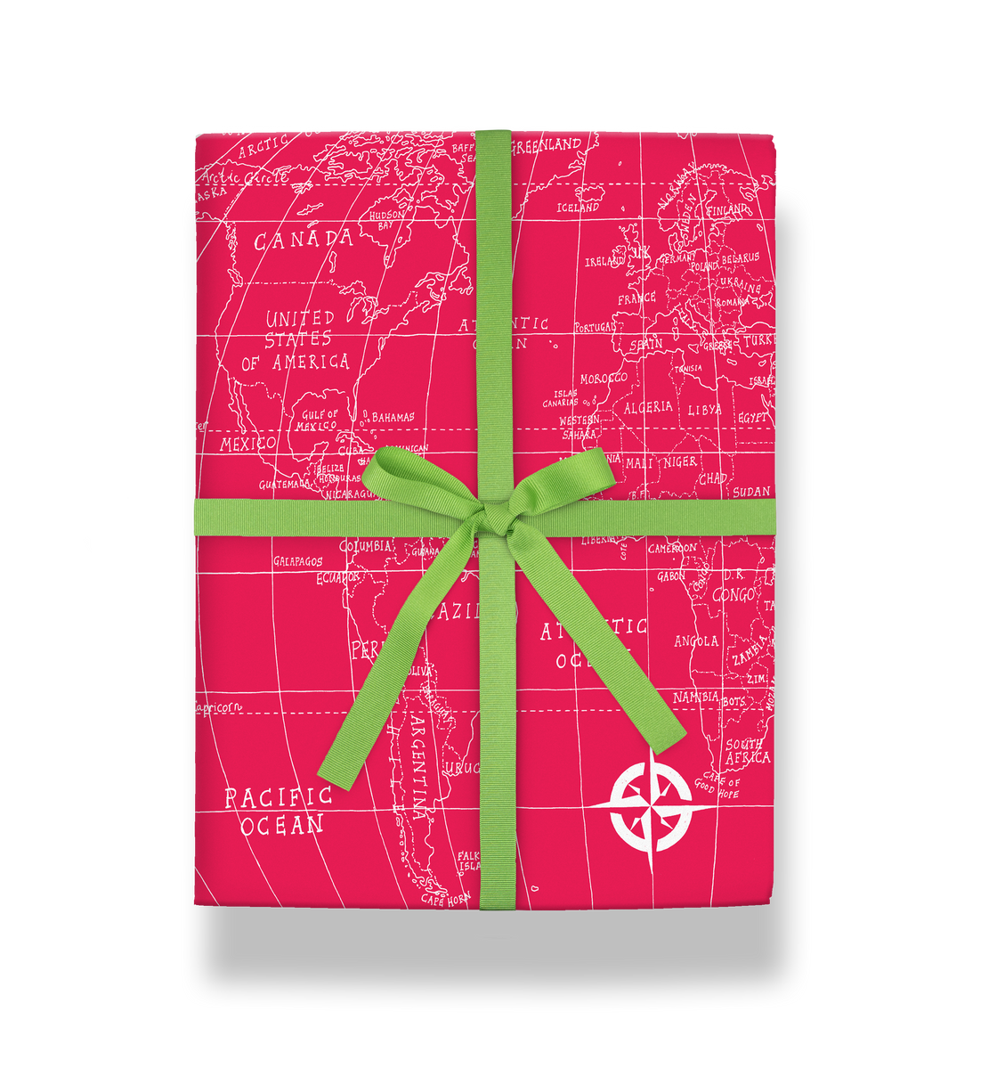 World Map Illustrated Gift Wrap