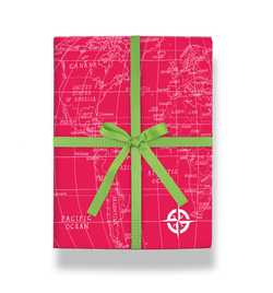 World Map Illustrated Gift Wrap – Lagom Design