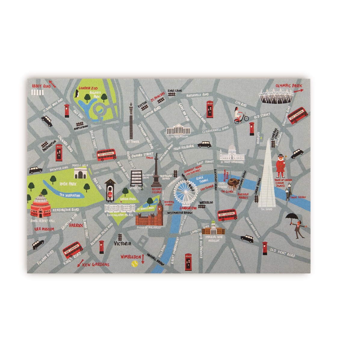 London Map Postcard