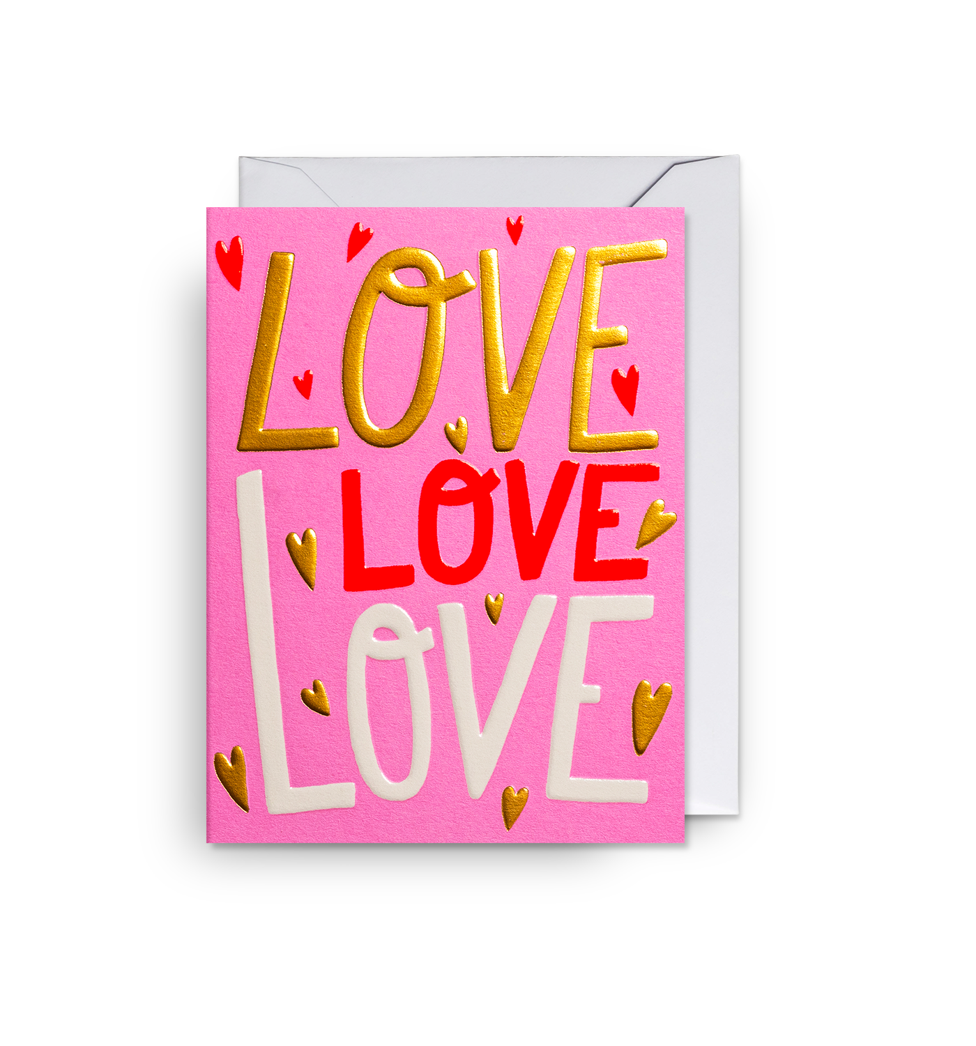 Love Love Love Hearts Mini Card