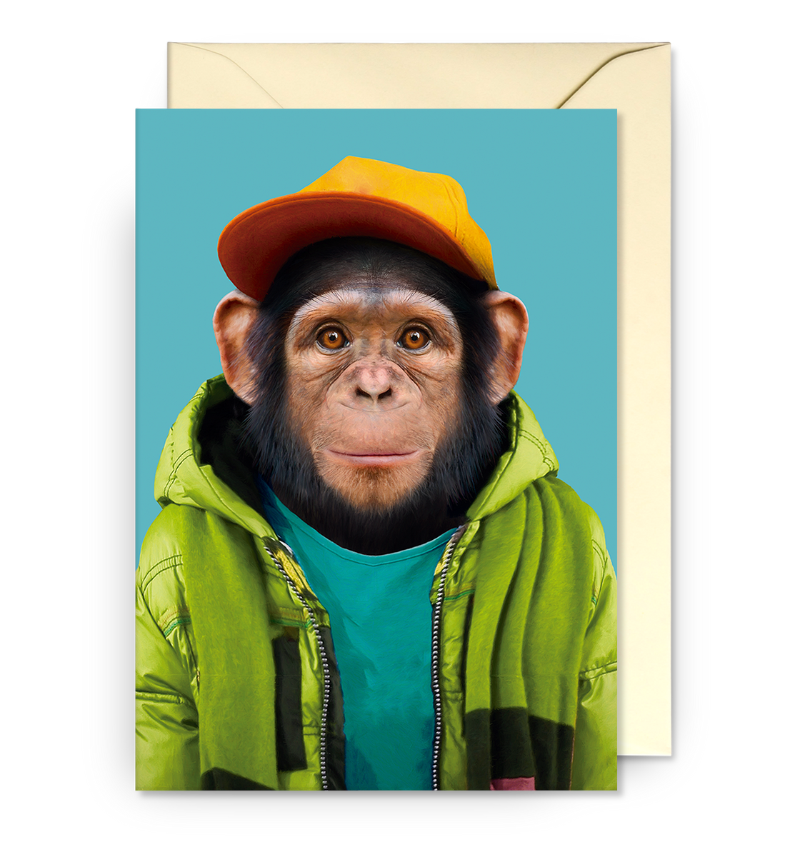 Common Chimpanzee Anthropomorphic Greeting Card