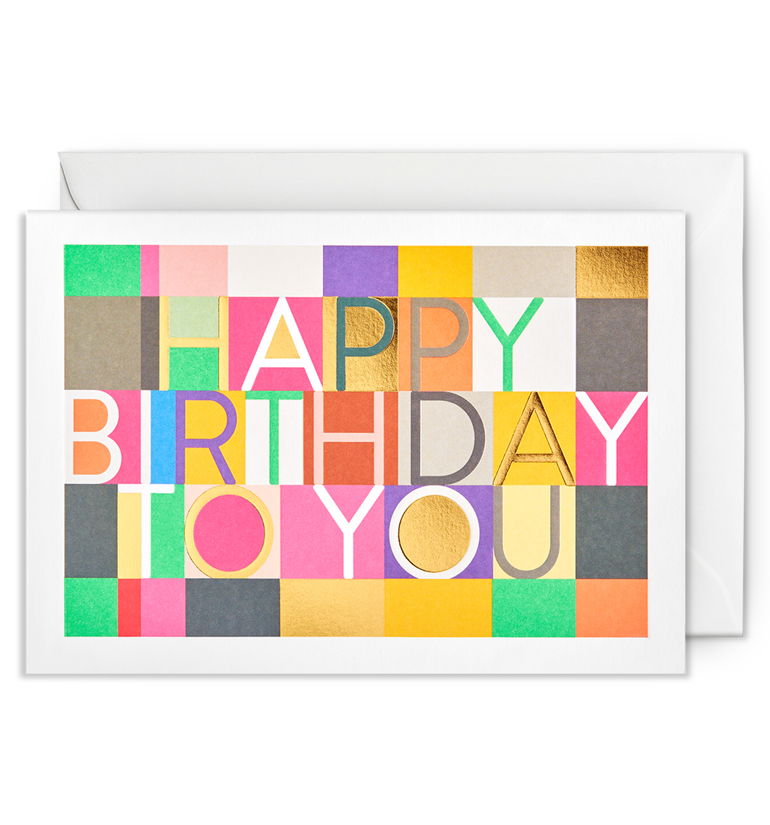 Colourful Mosaic Tile Birthday Card