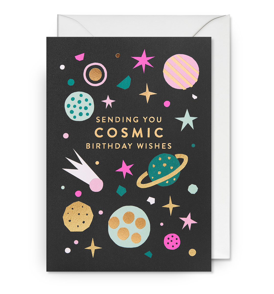 Cosmic Birthday Wishes Greeting Card