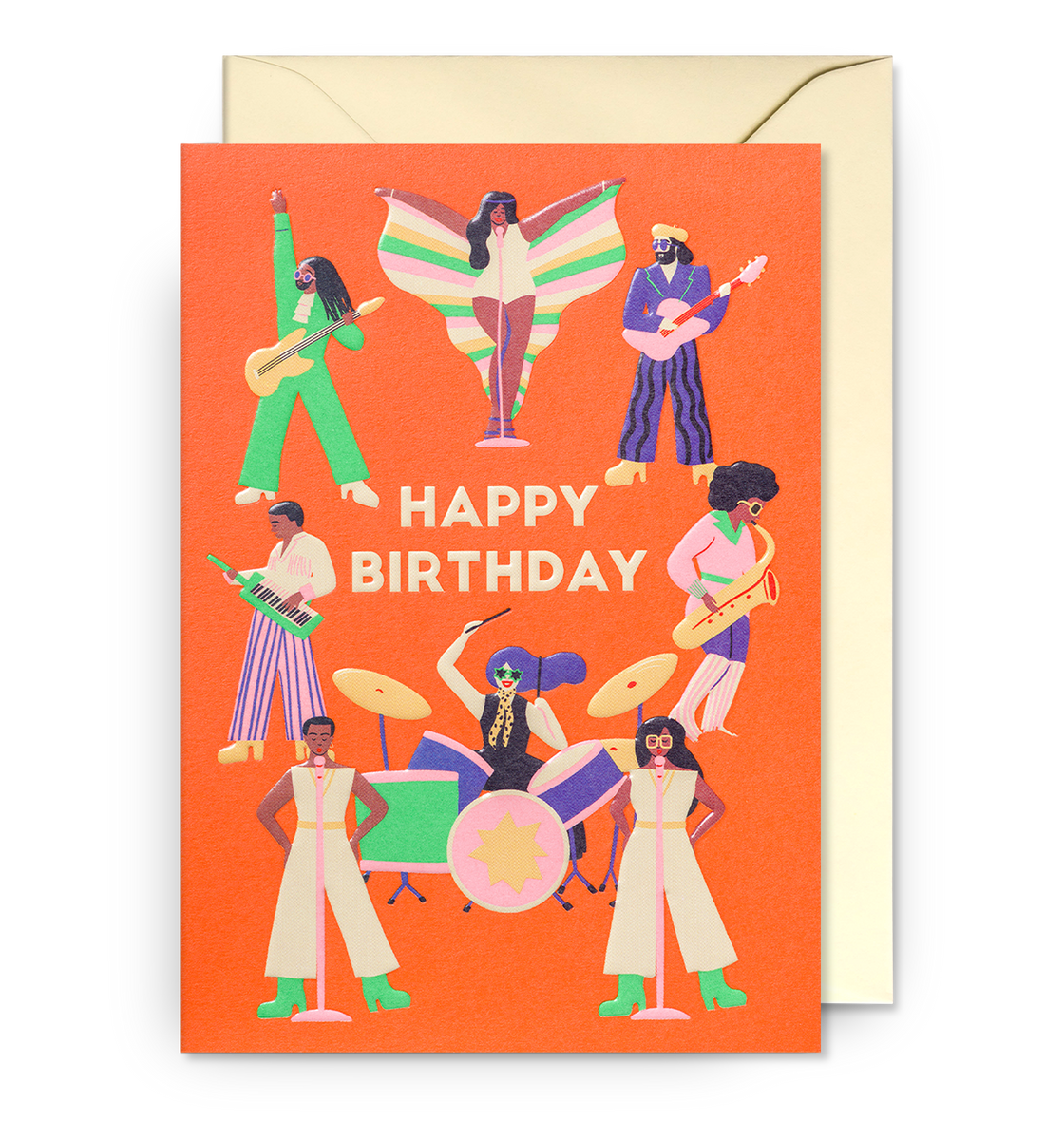Groovy Band Graphic Birthday Card