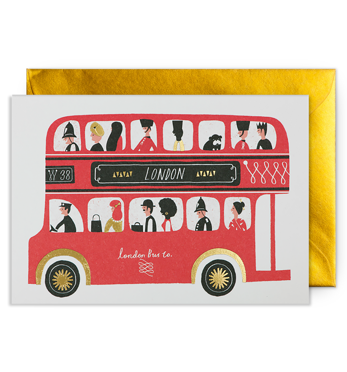 London Bus Greeting Card