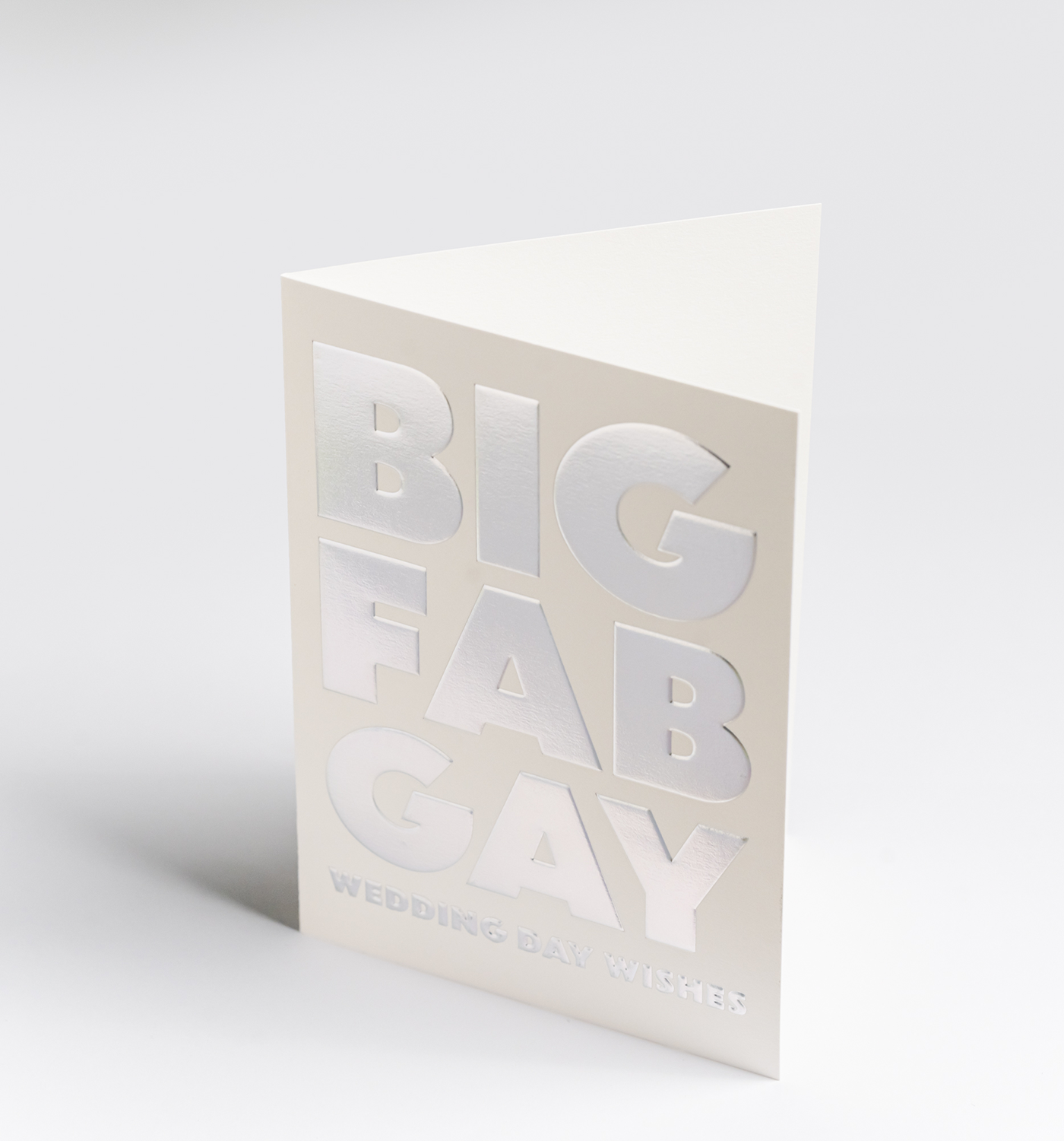 Big Fab Gay Wedding Day Wishes Greeting Card