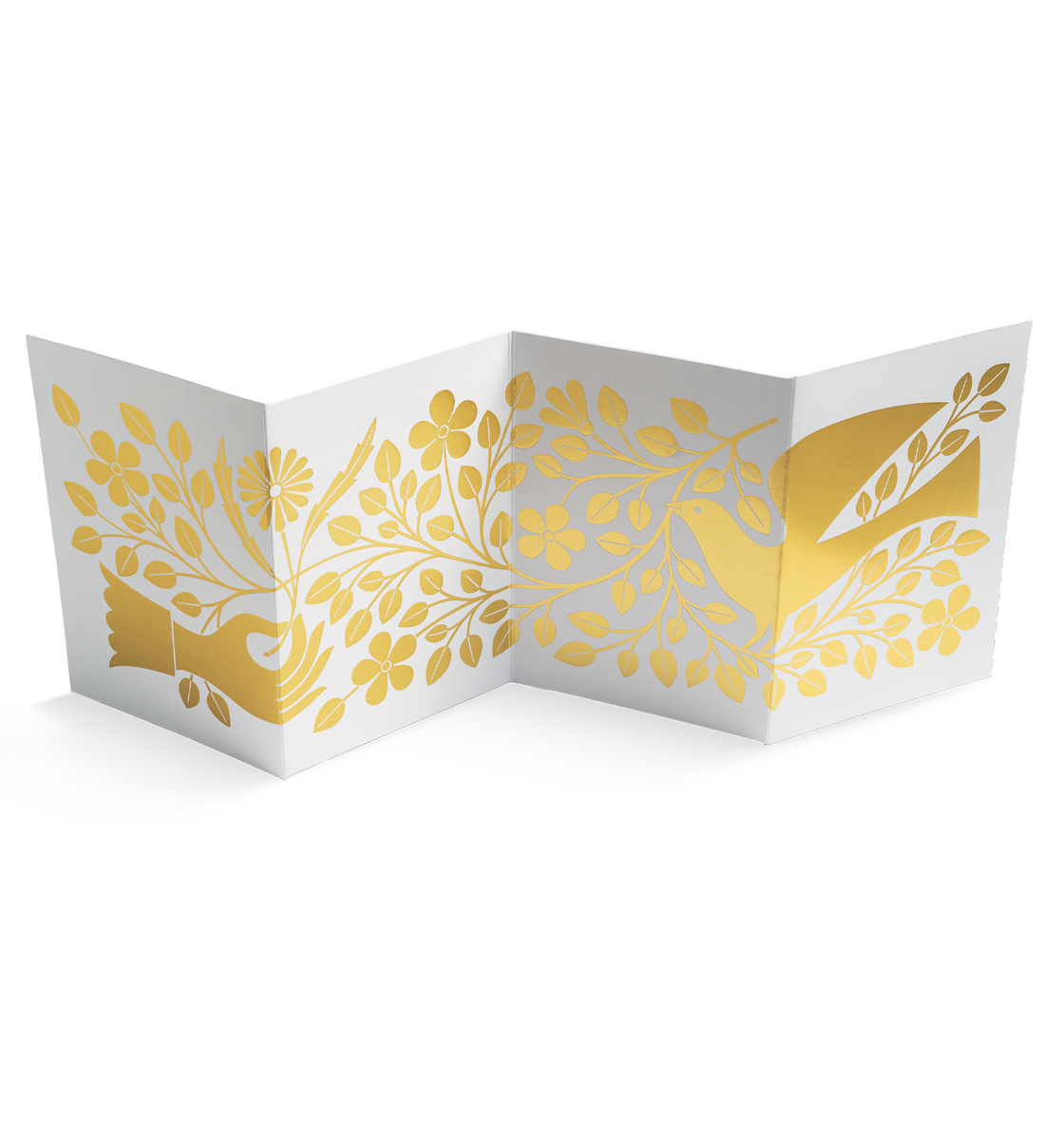 Dove Hand Fold Out Concertina Card
