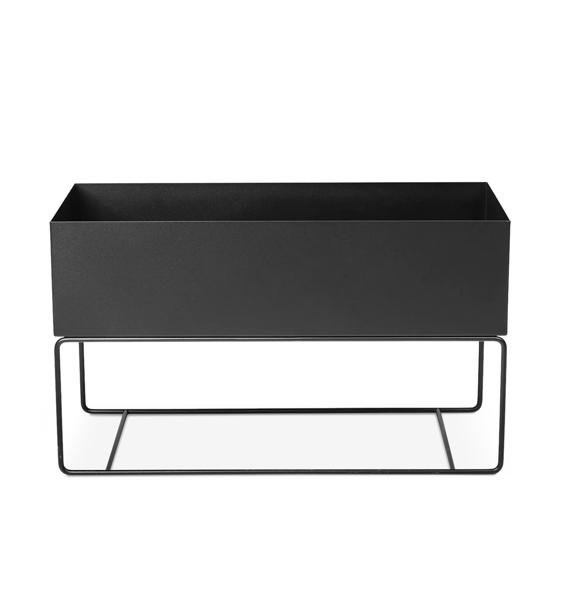 Large Elevated Storage Plant Box, Black
