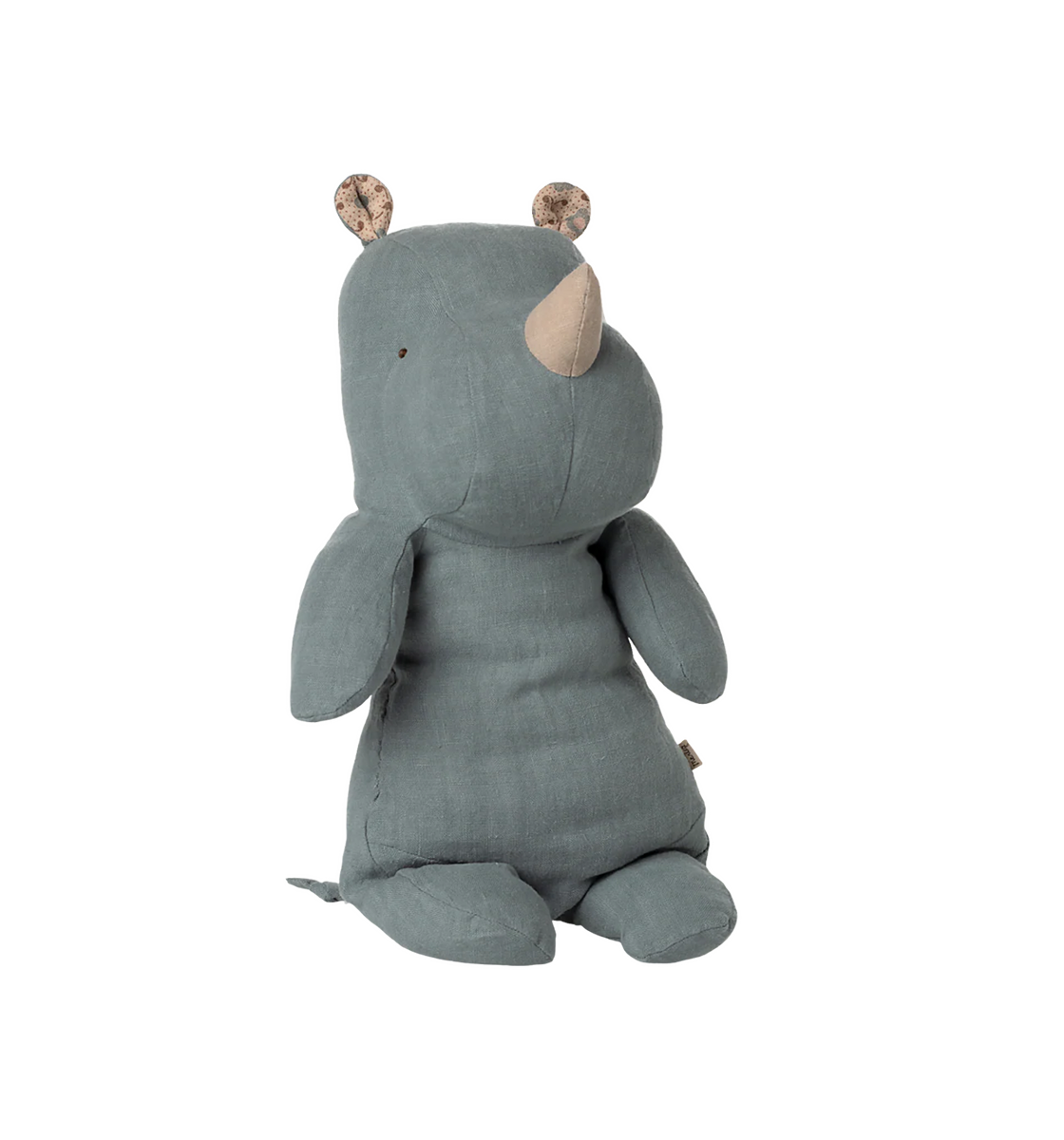 Medium Rhino Soft Toy, Dusty Blue Floral