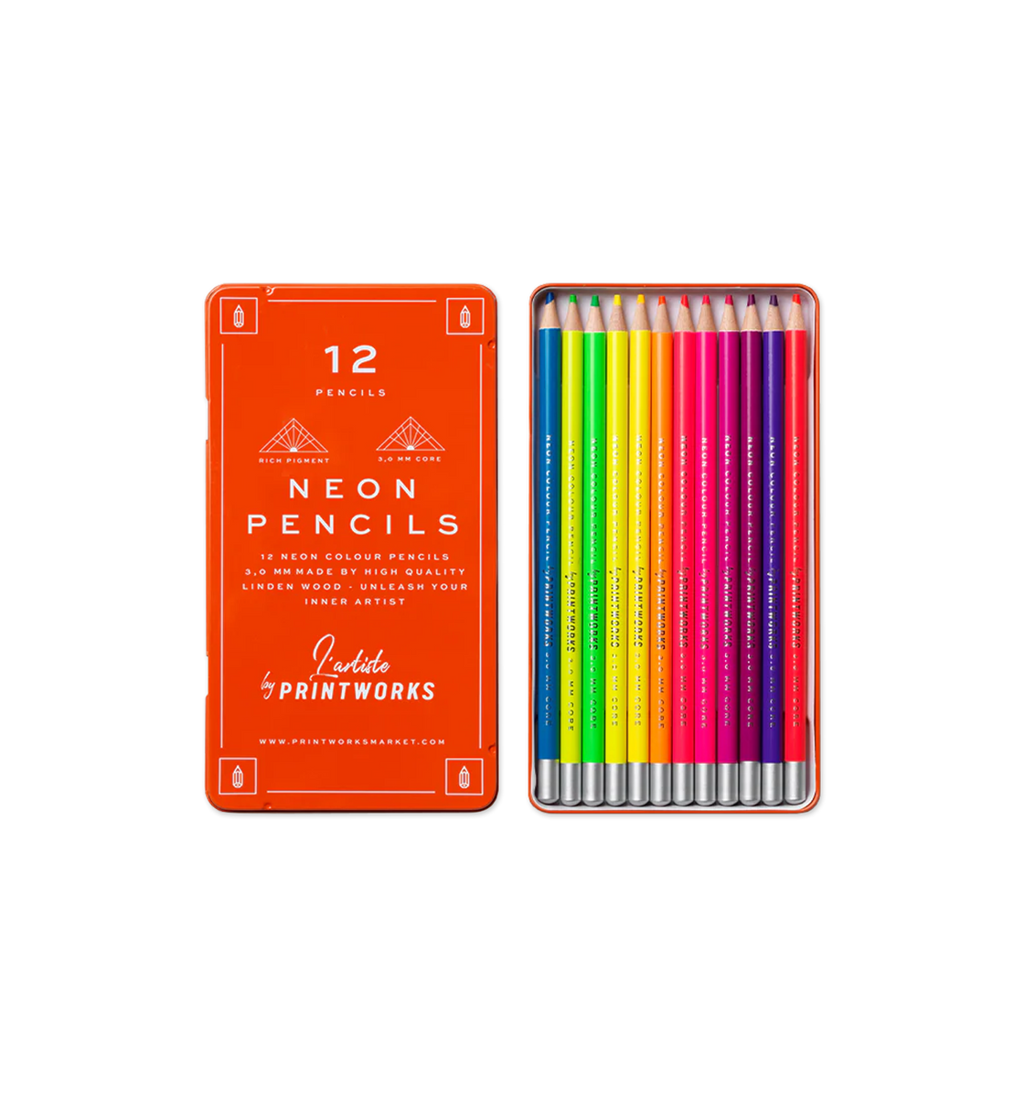 Neon Colouring Pencils, Set of 12