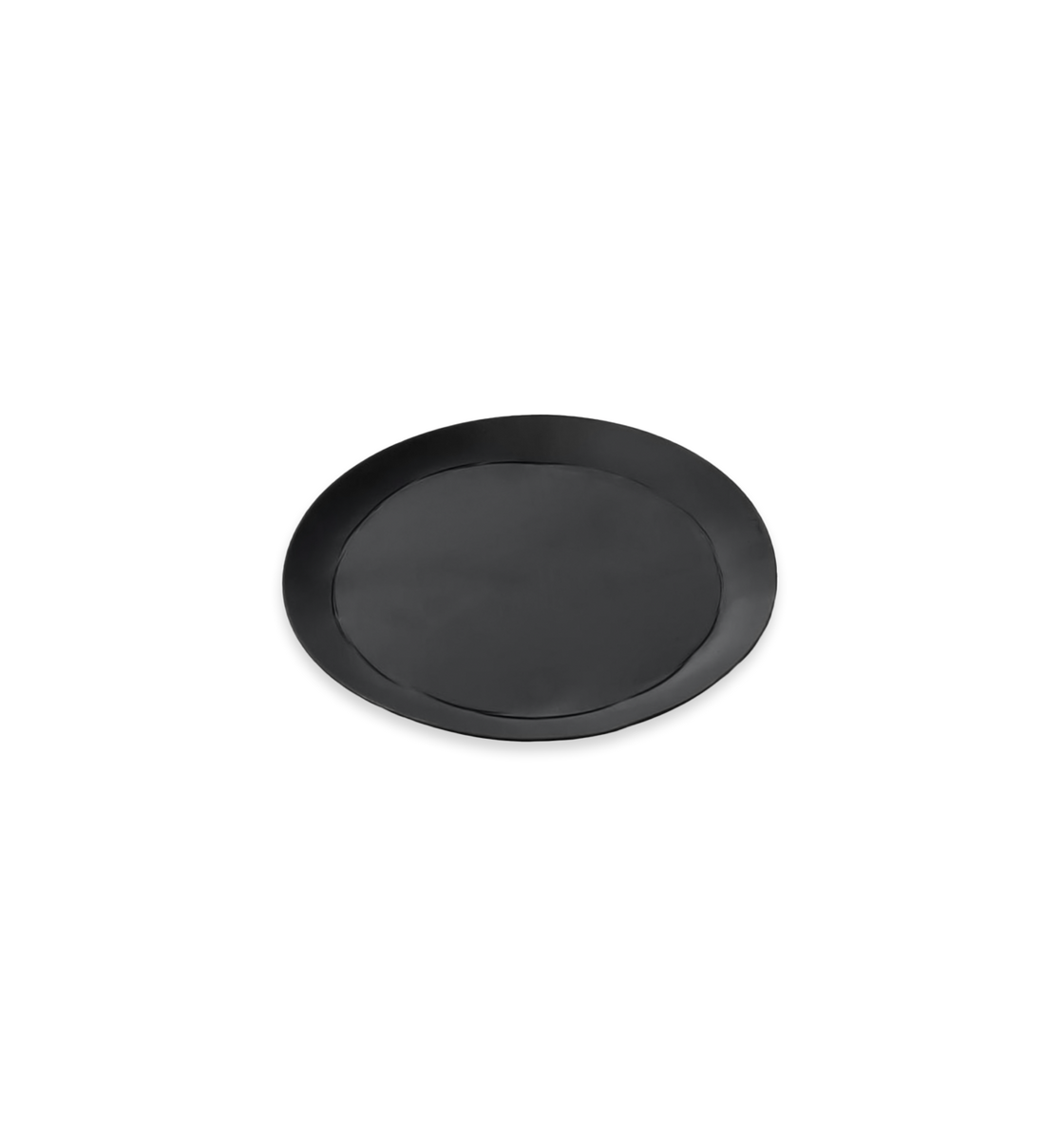Round Black Metal Plate, Small